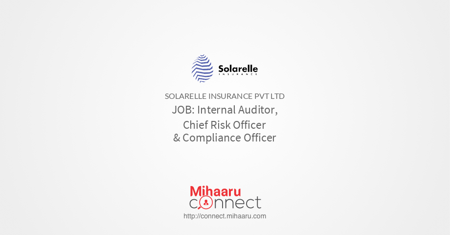 Internal Auditor, Chief Risk Officer & Compliance Officer - Solarelle ...