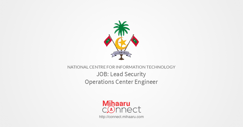 Lead Security Operations Center Engineer - National Centre for ...